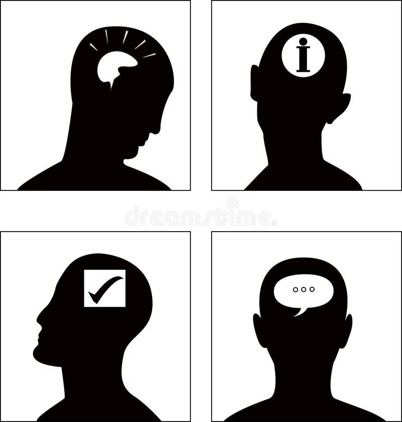 The vector head symbol set stock vector. Illustration of incentive ...