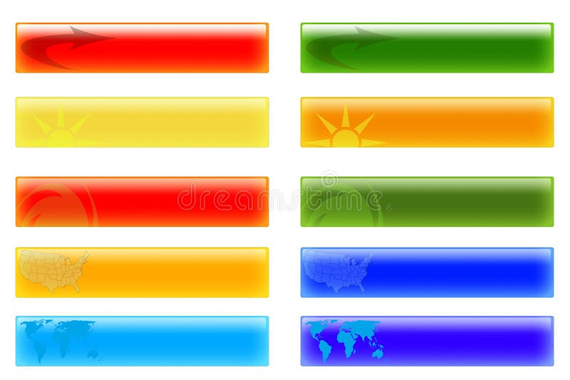 Vector Headers Buttons stock illustration. Illustration of buttons ...