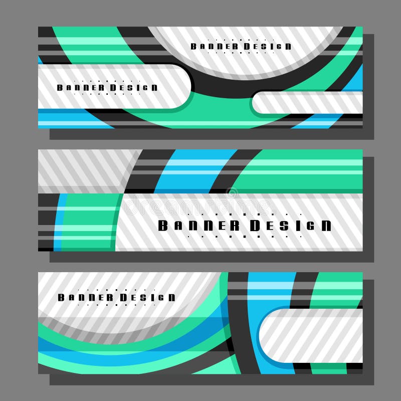 Vector set of headers stock vector. Illustration of collection - 19302317