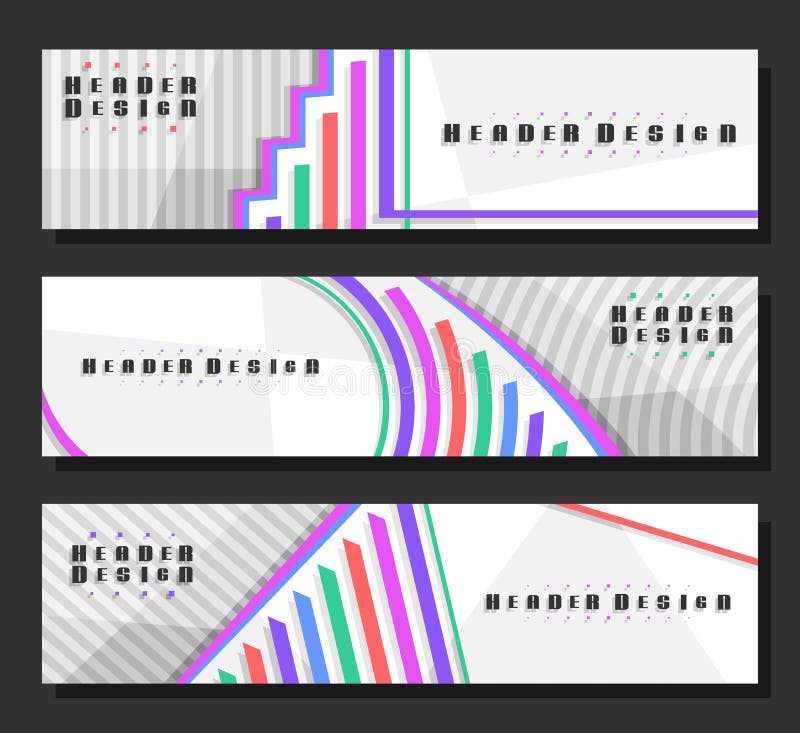 Vector Headers Set stock vector. Illustration of growth - 236168478