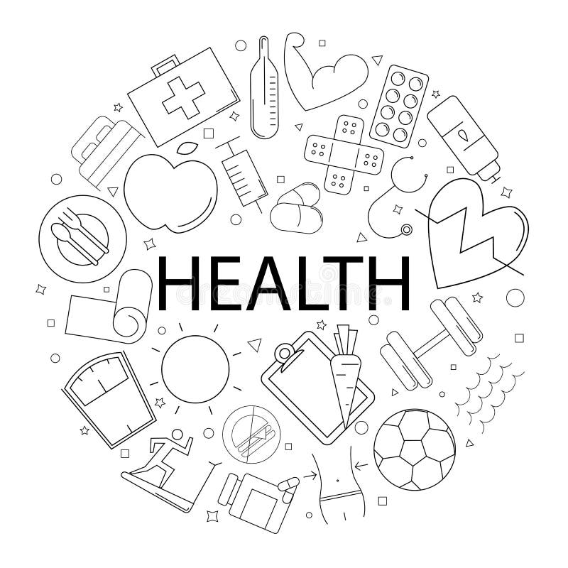 Vector Health Pattern. Health Seamless Background Stock Vector ...