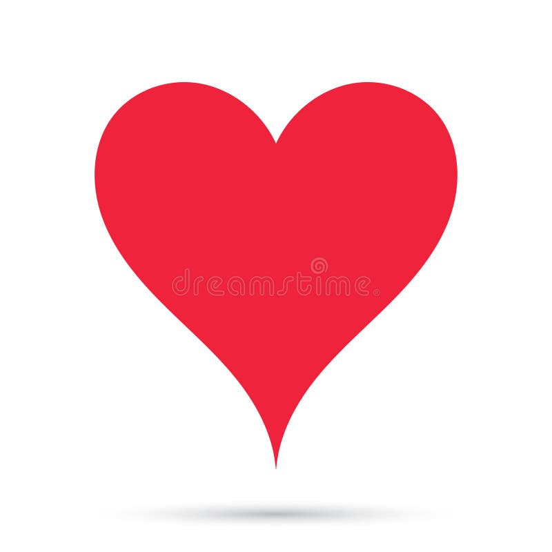 Vector Heart Basic Flat Style Stock Vector - Illustration of modern ...