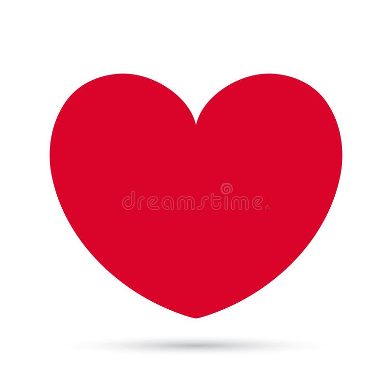 Vector Heart Basic Flat Style Stock Vector - Illustration of silhouette, star: 339575663