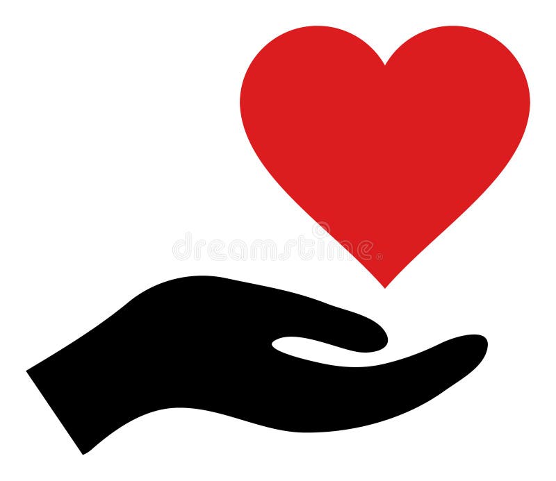 Vector Heart Donation Flat Icon Illustration Stock Vector ...
