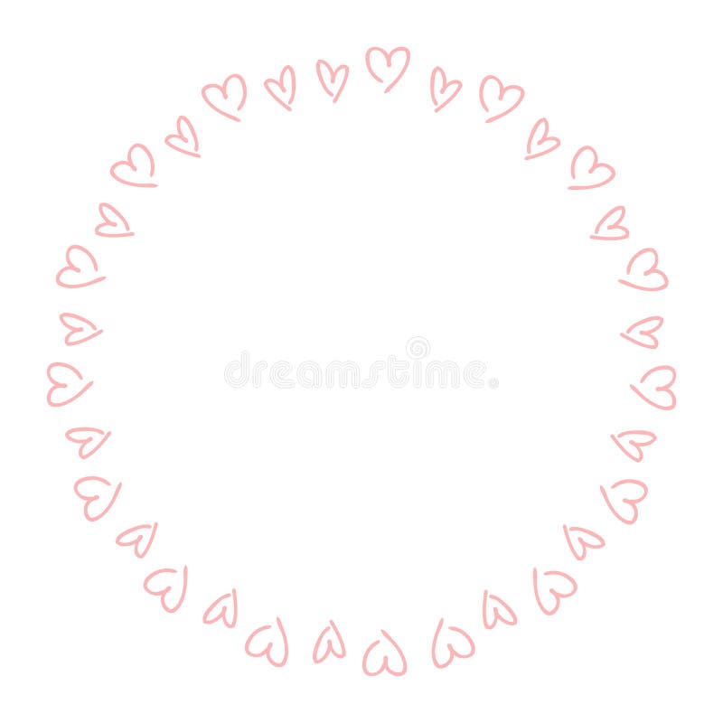 Vector Heart Frame Template Illustration. Holiday Celebration Concept ...