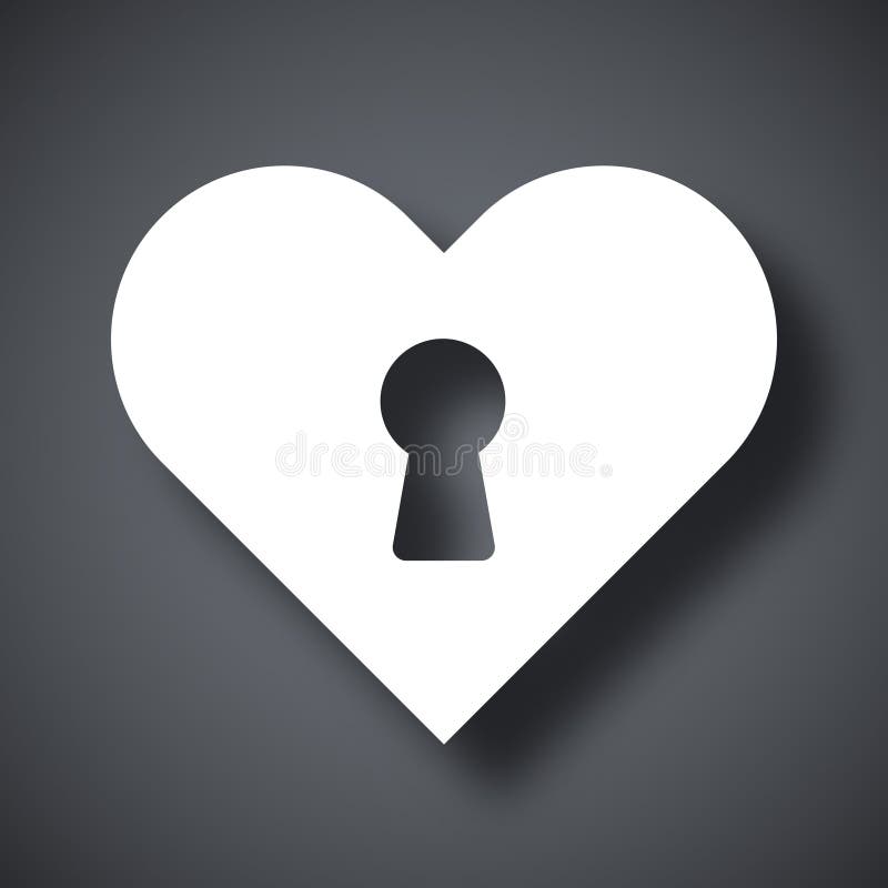 Keyhole Icon. Door Key Hole. Shape of Lock of Door. Black, White and ...