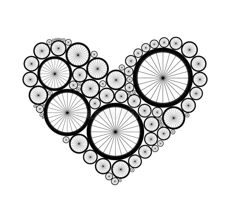 Heart with wheels stock vector. Illustration of engineering - 12464526