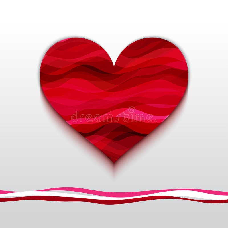 Vector Heart Made from Color Stripes Stock Vector - Illustration of ...
