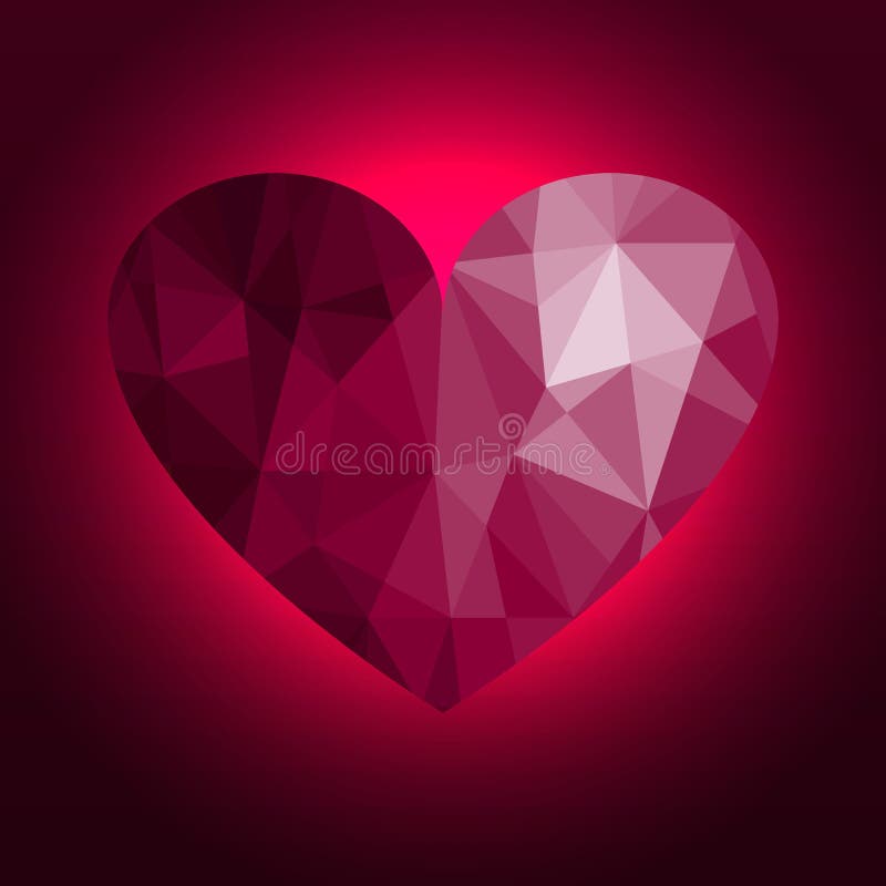 Vector Heart stock vector. Illustration of print, geometric - 63157052