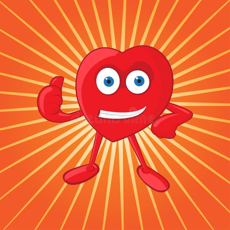 Vector Heart Mascot stock vector. Illustration of background - 26466887