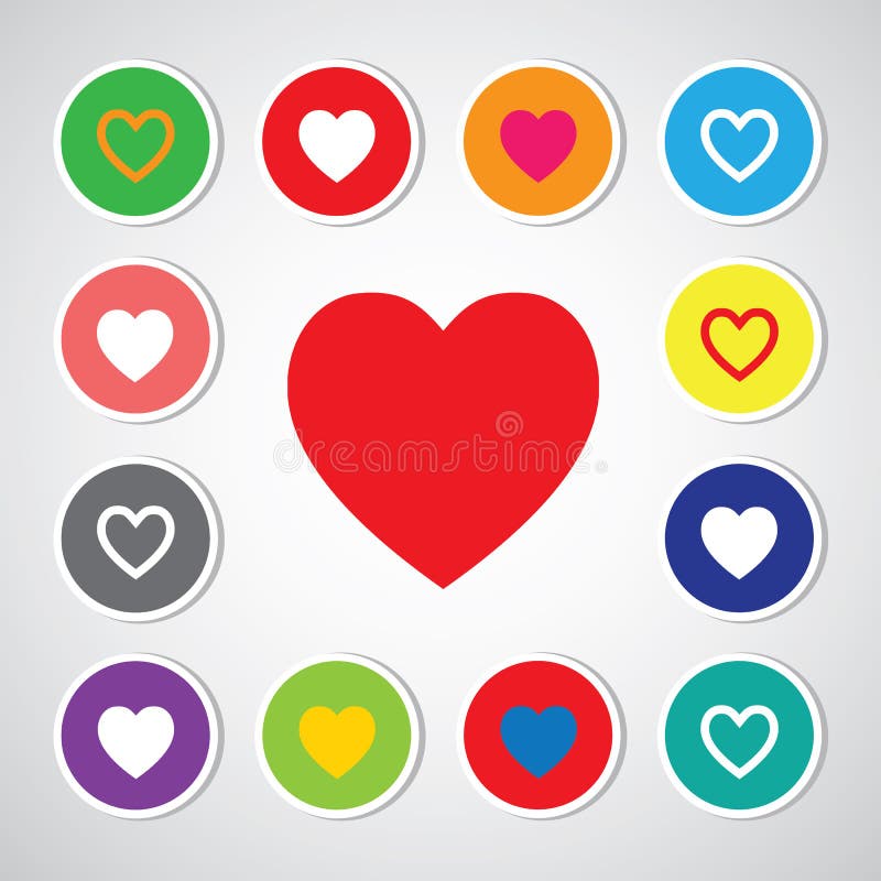 Vector heart shape symbol stock vector. Illustration of vector - 89770862