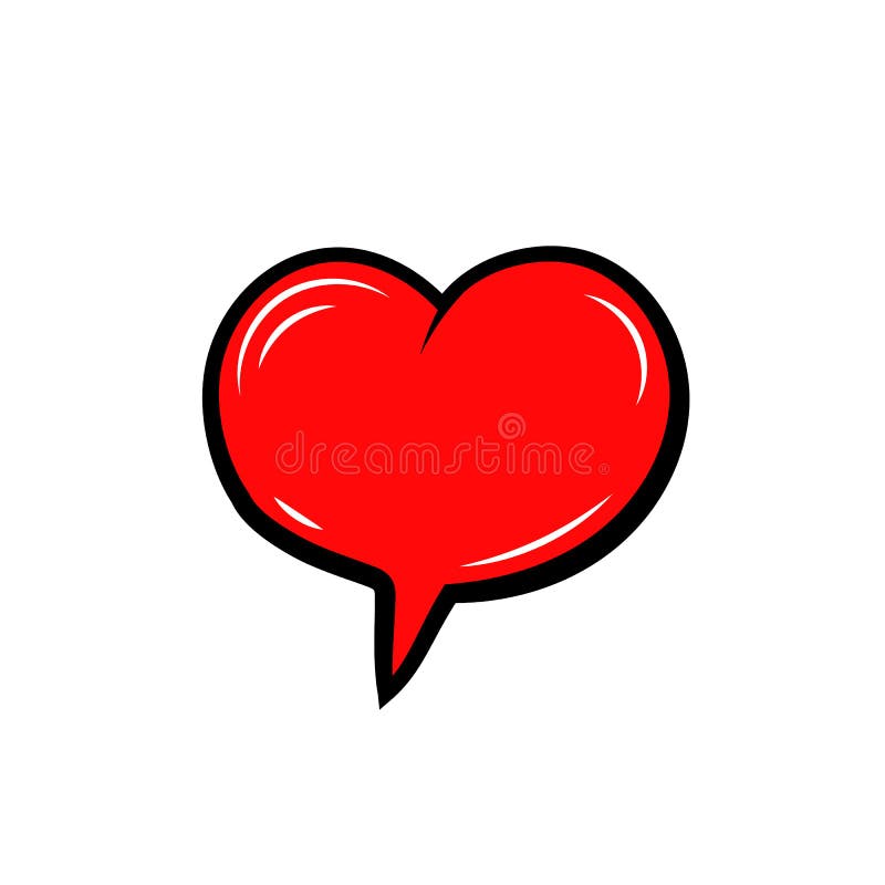 Heart Shaped Talk Bubble Stock Illustrations – 379 Heart Shaped Talk ...