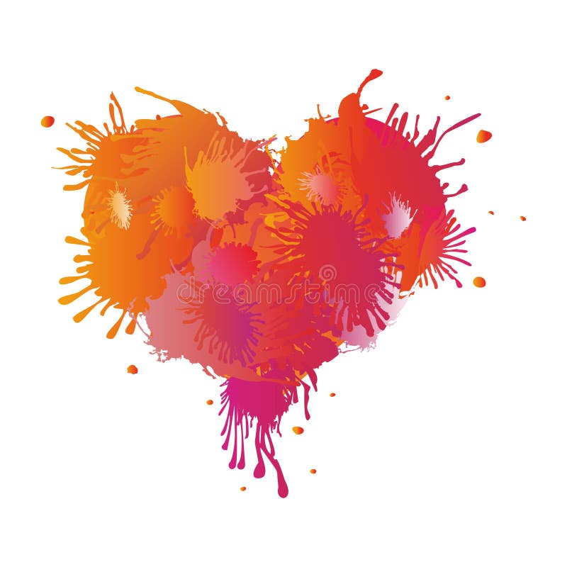 Heart Splatter stock illustration. Illustration of explode - 36678859