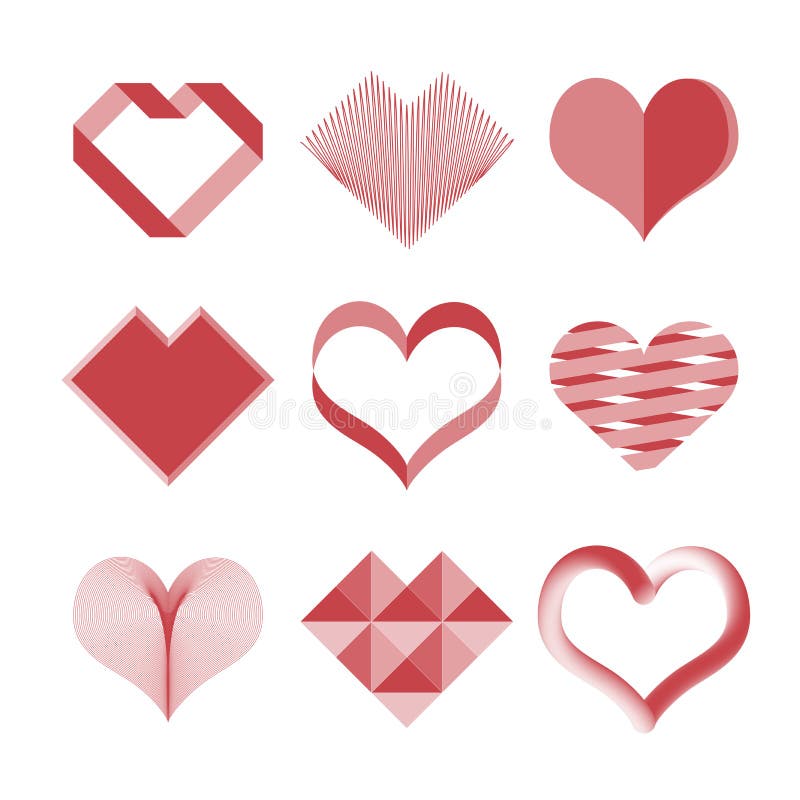 Vector hearts set stock vector. Illustration of love - 66400694