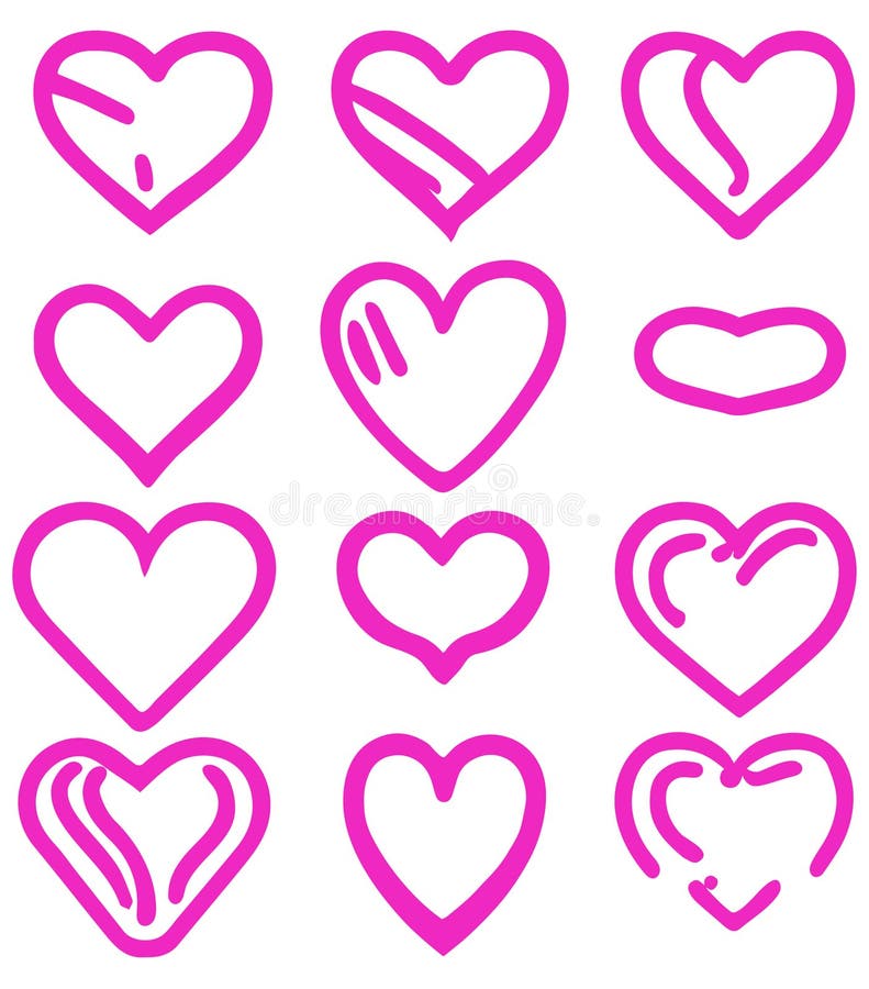 Vector Hearts stock vector. Illustration of pantone - 285864842