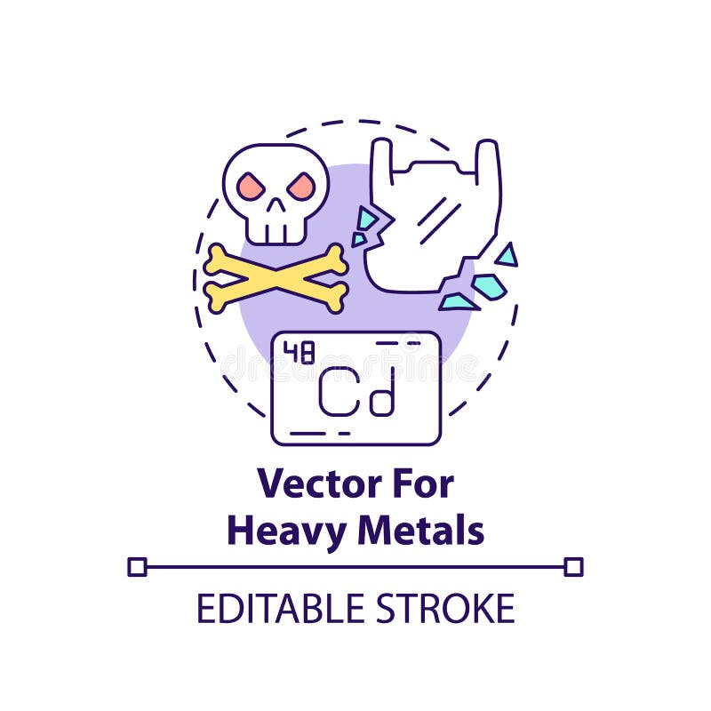 Vector for Heavy Metals Concept Icon Stock Vector - Illustration of ...