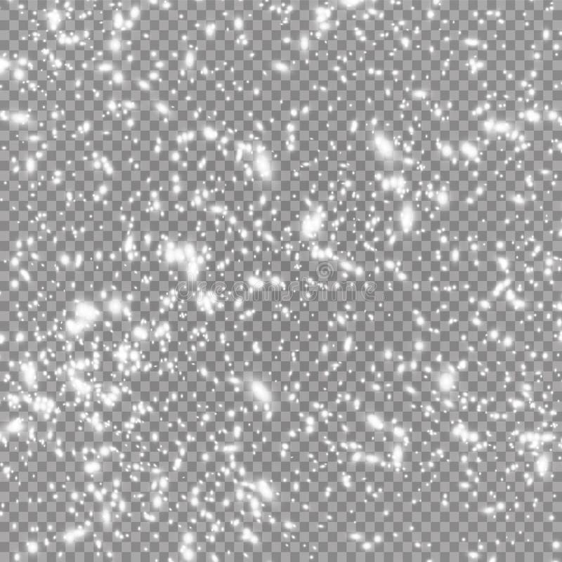 Vector Heavy Snowfall, Snowflakes in Different Shapes and Forms. Many ...