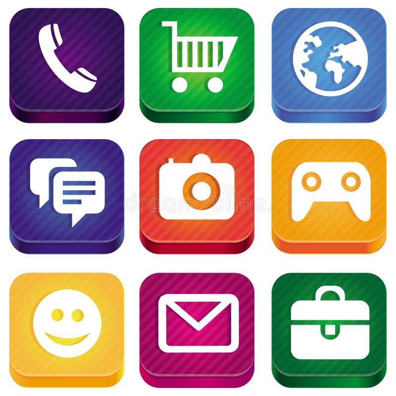 App pictogram-deel 3 vector illustratie. Illustration of internet ...