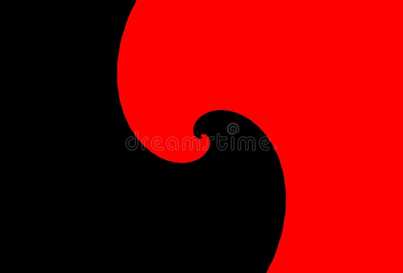 Vector Helix Yin Yang Red and Black Design Stock Vector - Illustration ...