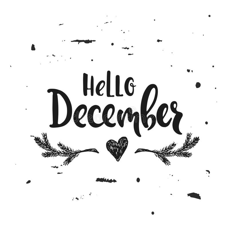 Vector hello december stock vector. Illustration of font - 105462743