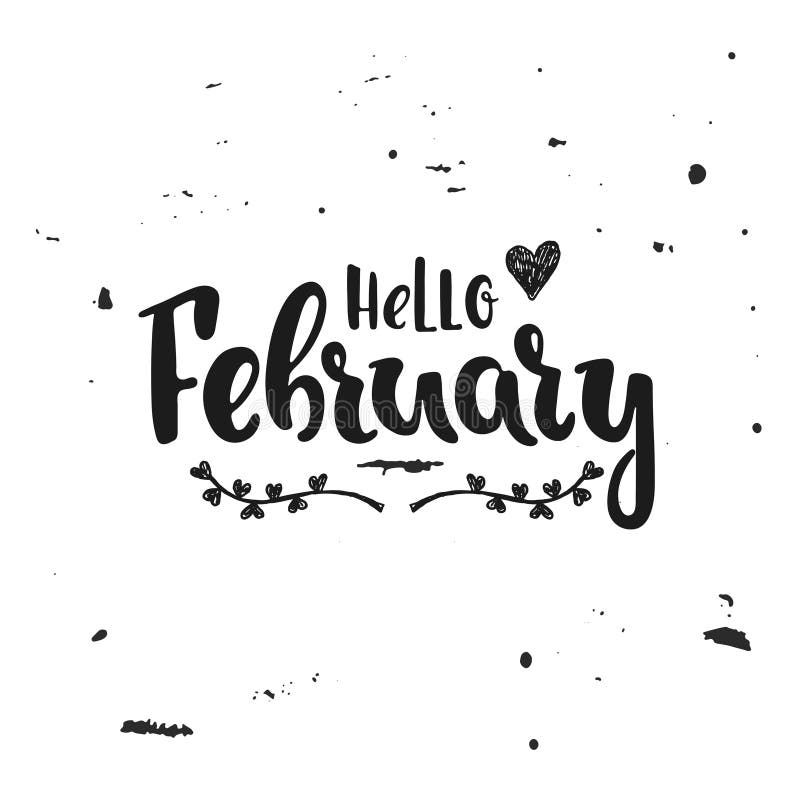 Vector hello february stock vector. Illustration of february - 105462852