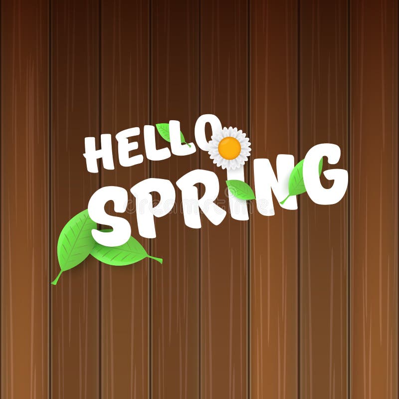 Vector Hello Spring Banner With Text And Flowers. Hello Spring Slogan ...