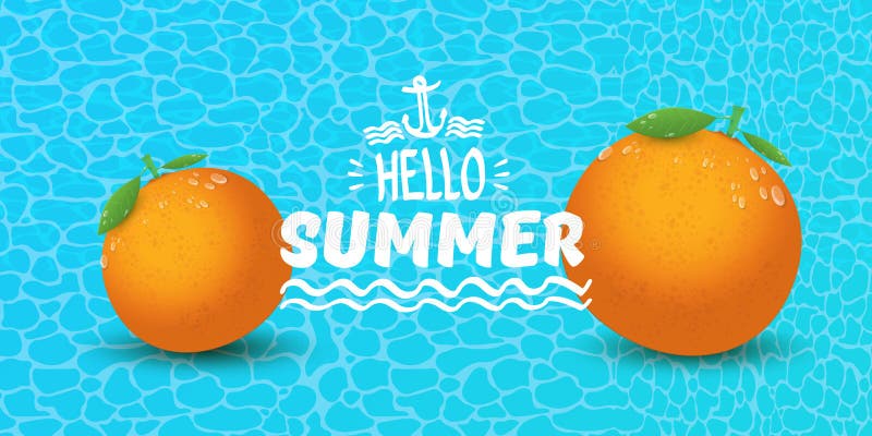 Vector Hello Summer Horizontal Banner or Flyer Design Template with ...
