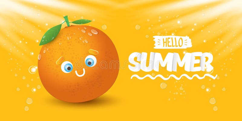 Vector Hello Summer Horizontal Banner or Flyer Design Template with ...