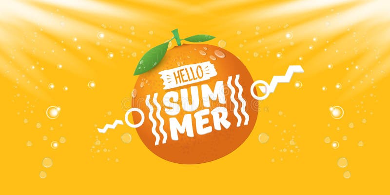 Vector Hello Summer Horizontal Banner or Flyer Design Template with ...