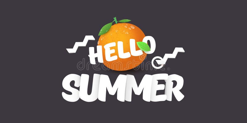 Vector Hello Summer Horizontal Banner or Flyer Design Template with ...