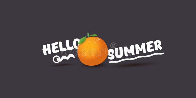 Vector Hello Summer Horizontal Banner or Flyer Design Template with ...