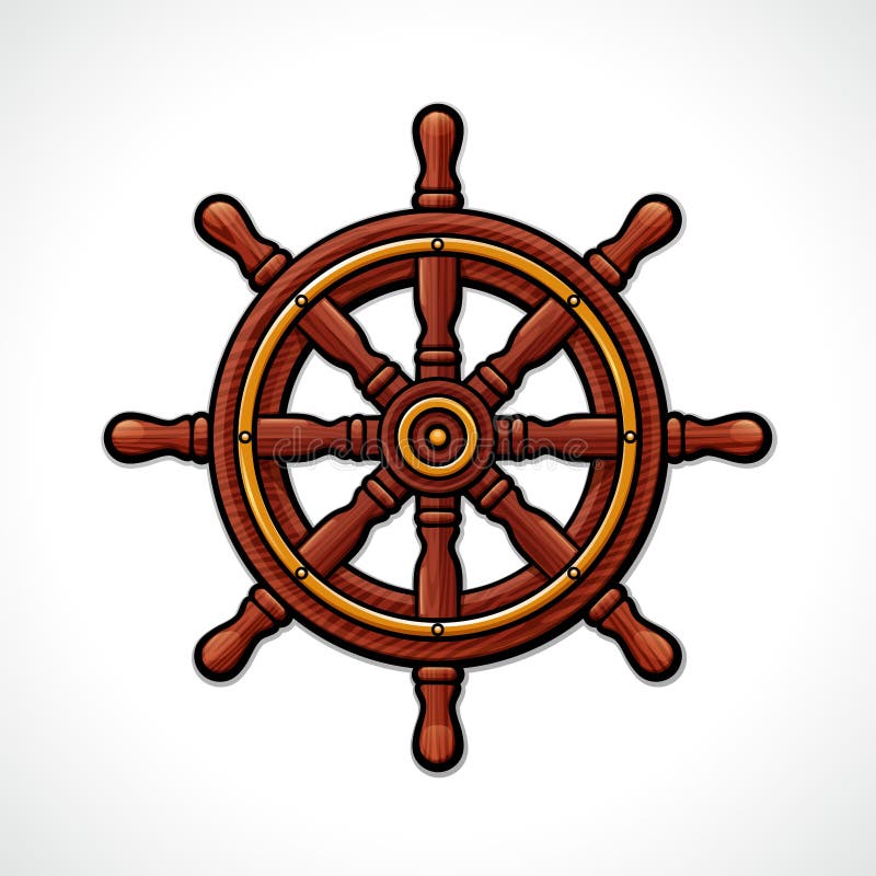 Drawing Wheel Steering Boat Helm Stock Illustrations – 341 Drawing ...