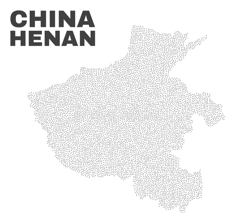 Vector Henan Province Map of Dots Stock Vector - Illustration of sand ...