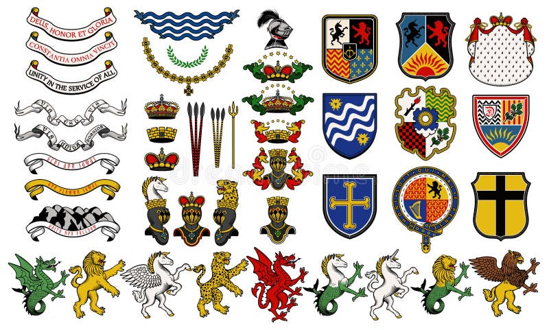 Heraldic Beasts. Vector Illustration. Stock Vector - Illustration of ...