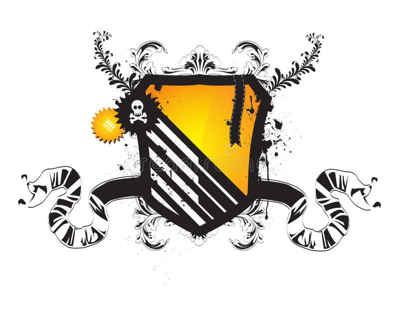 Vector Heraldic Shield with the Sharks Stock Vector - Illustration of ...