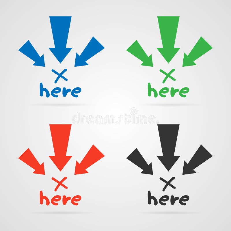 Vector here marks stock vector. Illustration of symbol - 38058317