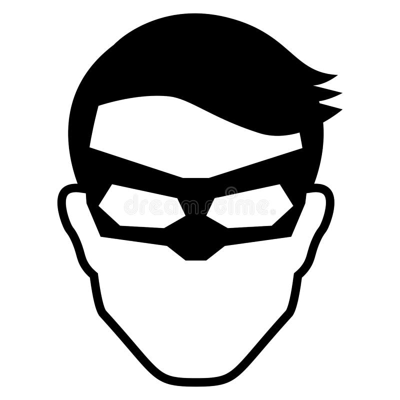 Hero Head Isolated on White Background Stock Illustration ...