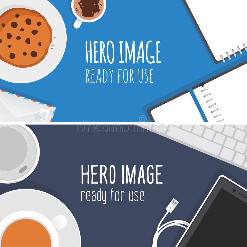 Vector hero images stock vector. Illustration of office - 50554776
