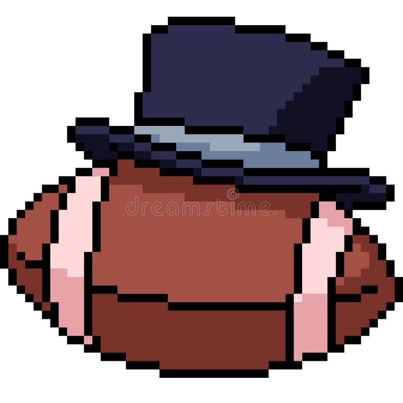 Vector Het Rugbybal Van De Pixelkunst Vector Illustratie - Illustration ...
