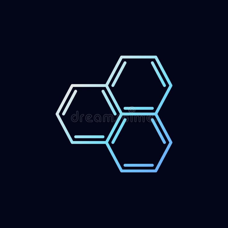 Vector Hexagon Chemical Formula Structure Concept Outline Blue Icon ... Vector Hexagon Chemical Formula Structure Concept Outline Blue Icon ...