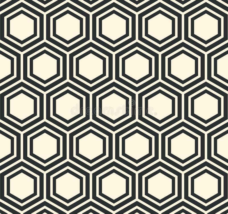 Vector Hexagon Flat Geometric Abstract Pattern Illustration Stock ...