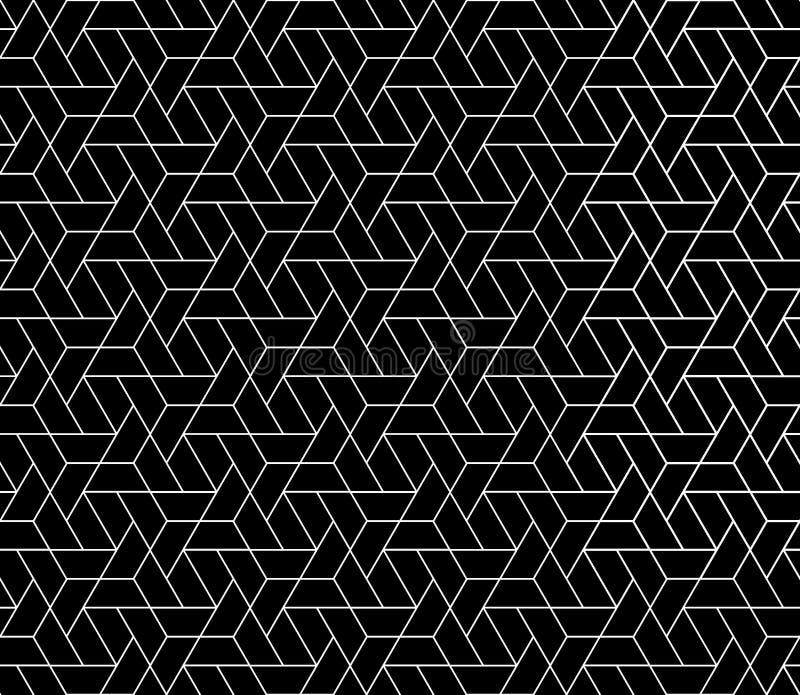 Vector Hexagon Seamless Pattern. Repeating Geometric Triangular Grid ...