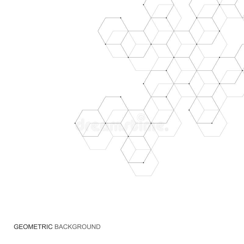 Vector Hexagonal Background. Digital Geometric Abstraction with Lines ... Vector Hexagonal Background. Digital Geometric Abstraction with Lines ...