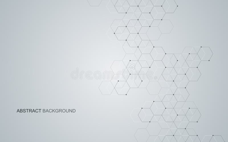 Vector Hexagonal Background. Digital Geometric Abstraction with Lines ... Vector Hexagonal Background. Digital Geometric Abstraction with Lines ...