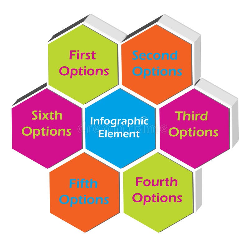 Vector Hexagonal Infographic Element Stock Vector - Illustration of ...