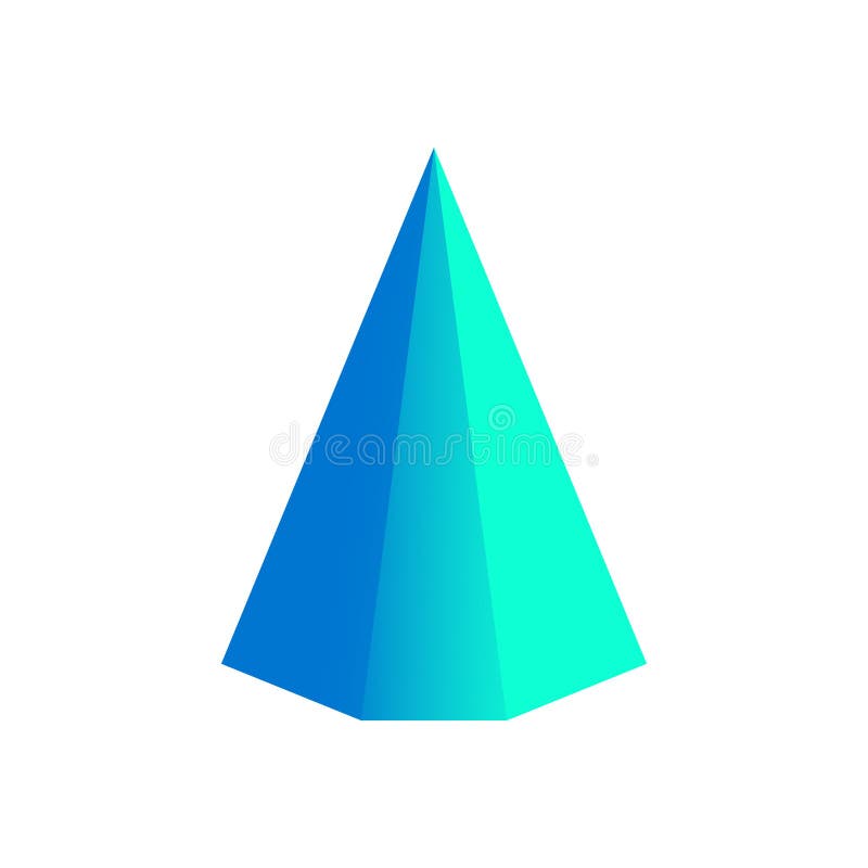 Vector Hexagonal Pyramid with Gradients and Shadow for Game, Icon ...