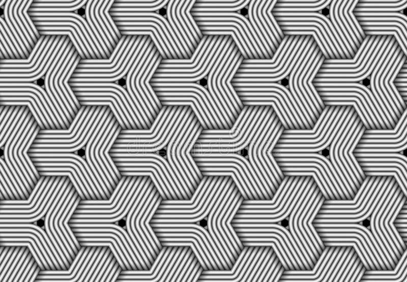 Vector Hexagonal Seamless Pattern of Woven Fiber. Stock Vector ...