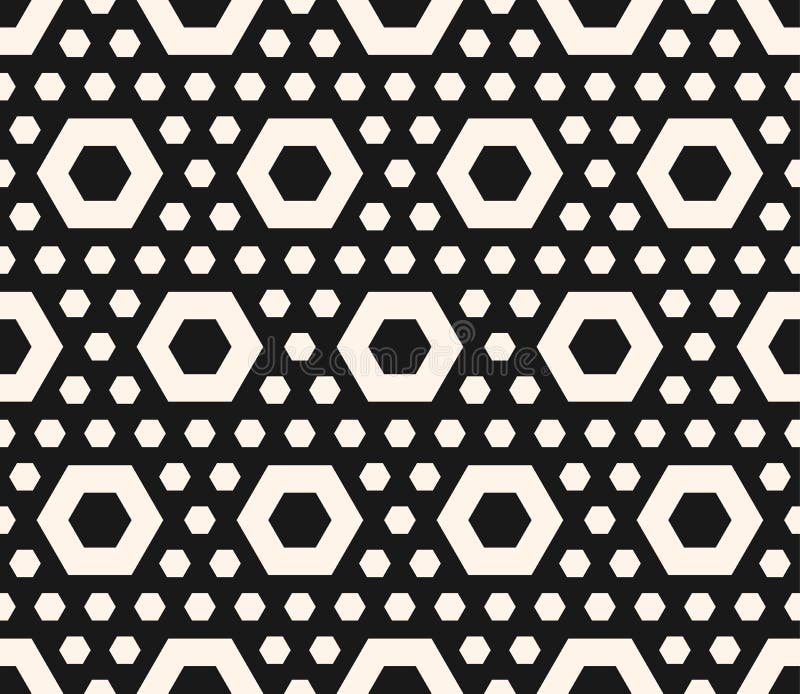 Vector Hexagonal Texture, Geometric Seamless Hexagonal Pattern Stock ...