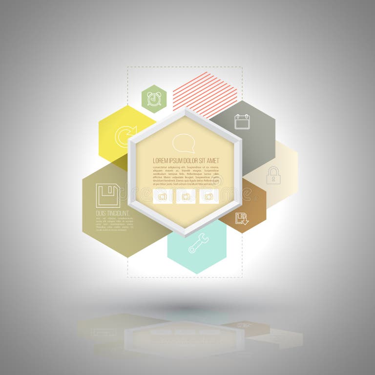 Vector Hexagons Group Use for Business Diagram Stock Vector ...