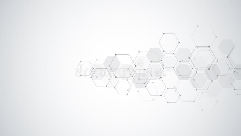 Vector Hexagons Pattern. Geometric Abstract Background with Simple ...